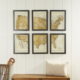 Vintage Map Wall Art | Wayfair