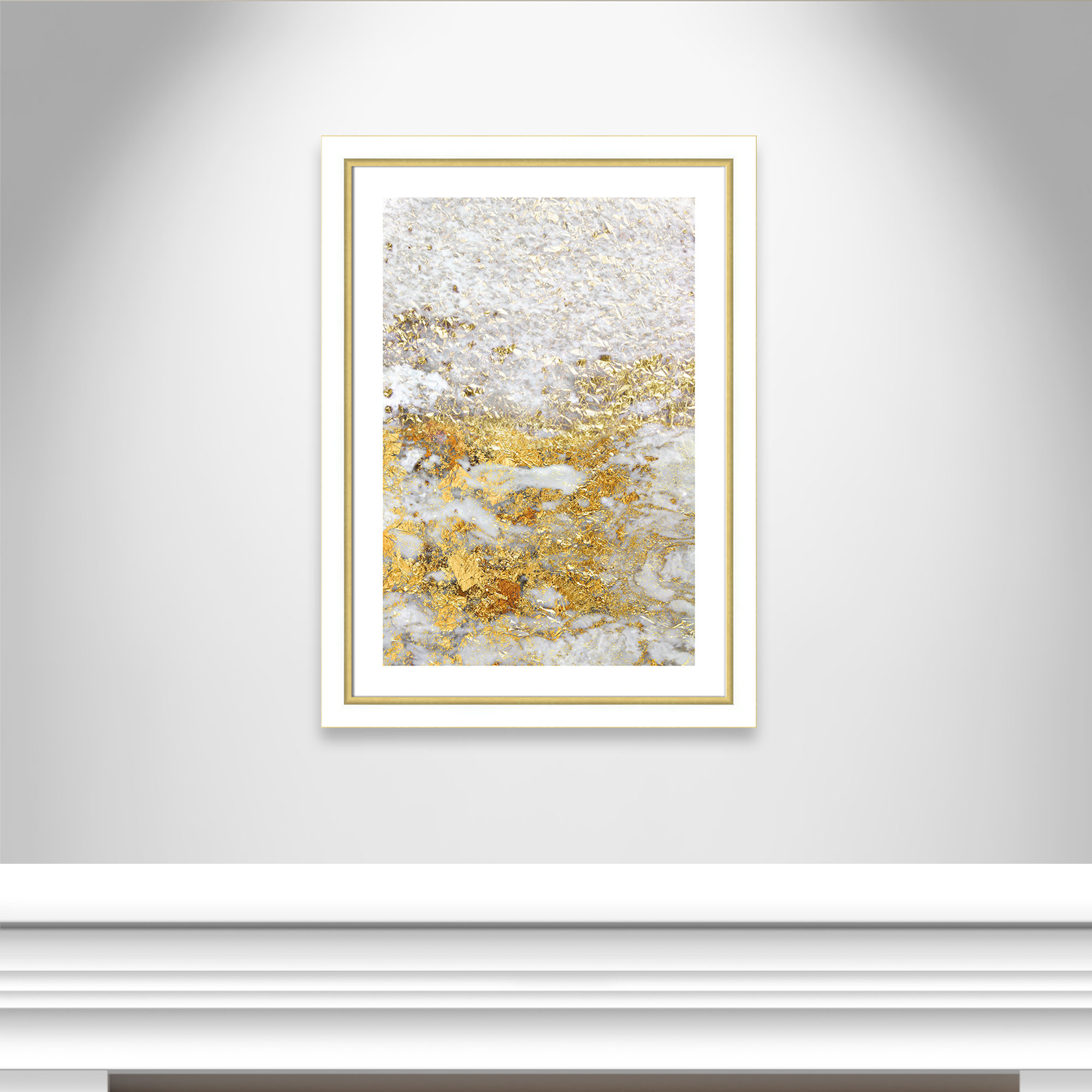 CasaFineArts Metallic Stone Golden Granite - Picture Frame Photograph ...