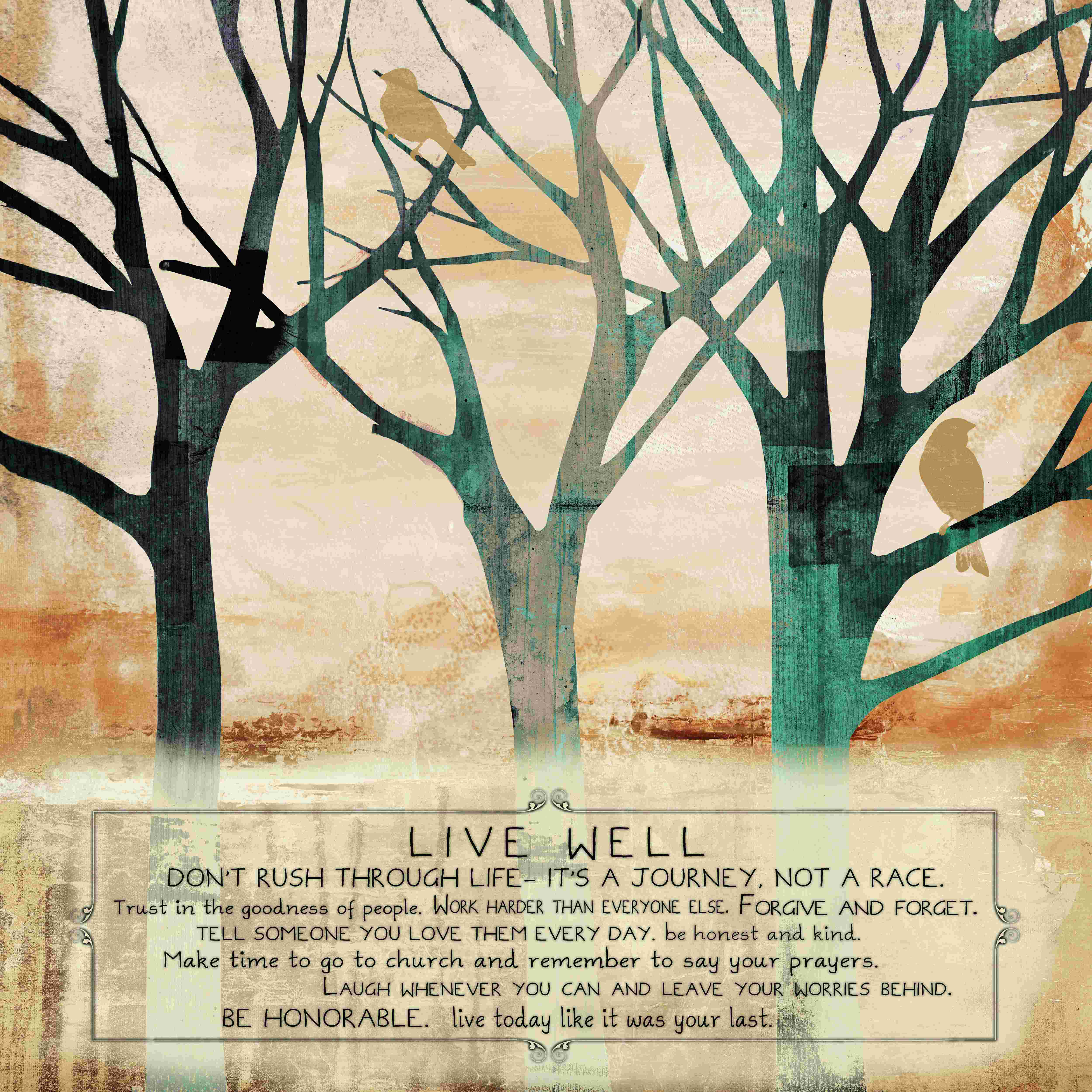 Winston Porter Live Well Trees - Wrapped Canvas Print | Wayfair