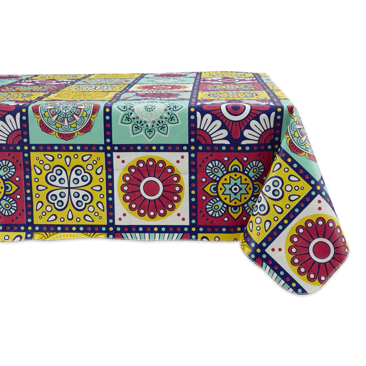 Bungalow Rose Dingman Patchwork Plastic/Vinyl Tablecloth & Reviews ...