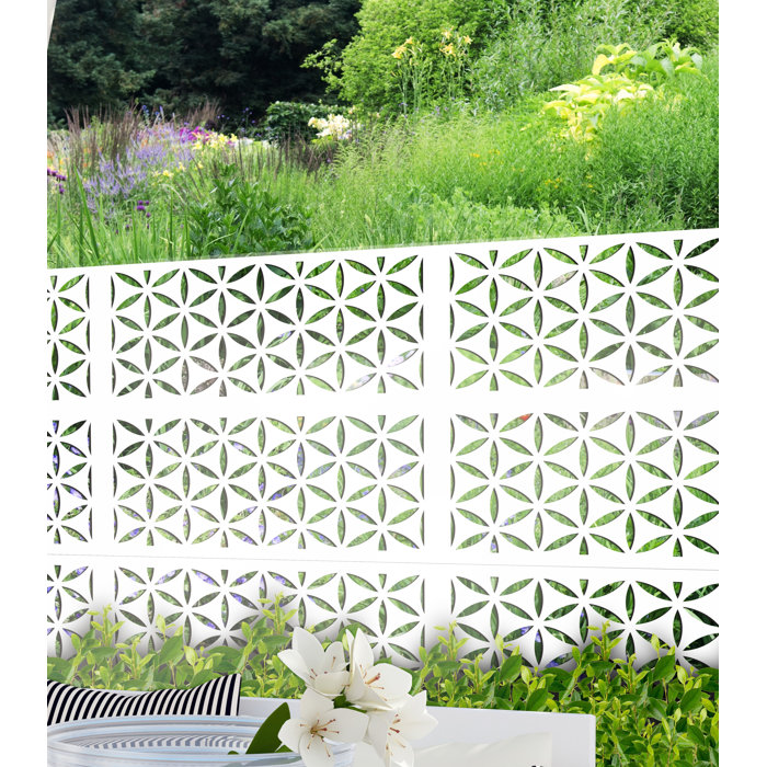 DESIGN-VU 4 ft. H x 2 ft. W Saki Decorative Composite Privacy Screen ...