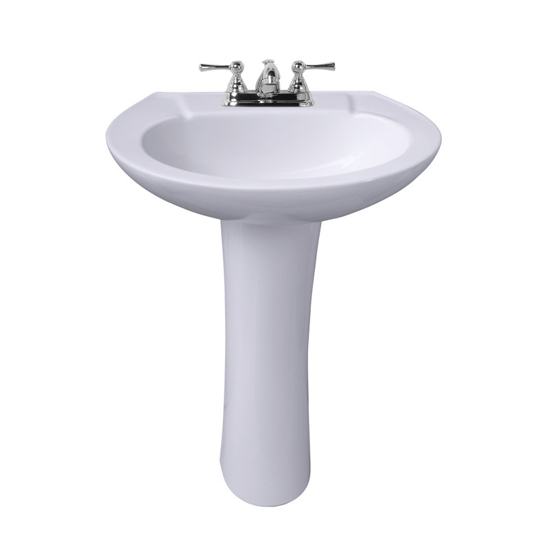 Barclay Chelsea 450 Vitreous China Oval Pedestal Bathroom Sink with ...