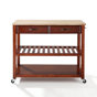 Three Posts™ Rickie 43'' Wide Rolling Kitchen Cart with Solid Wood Top ...