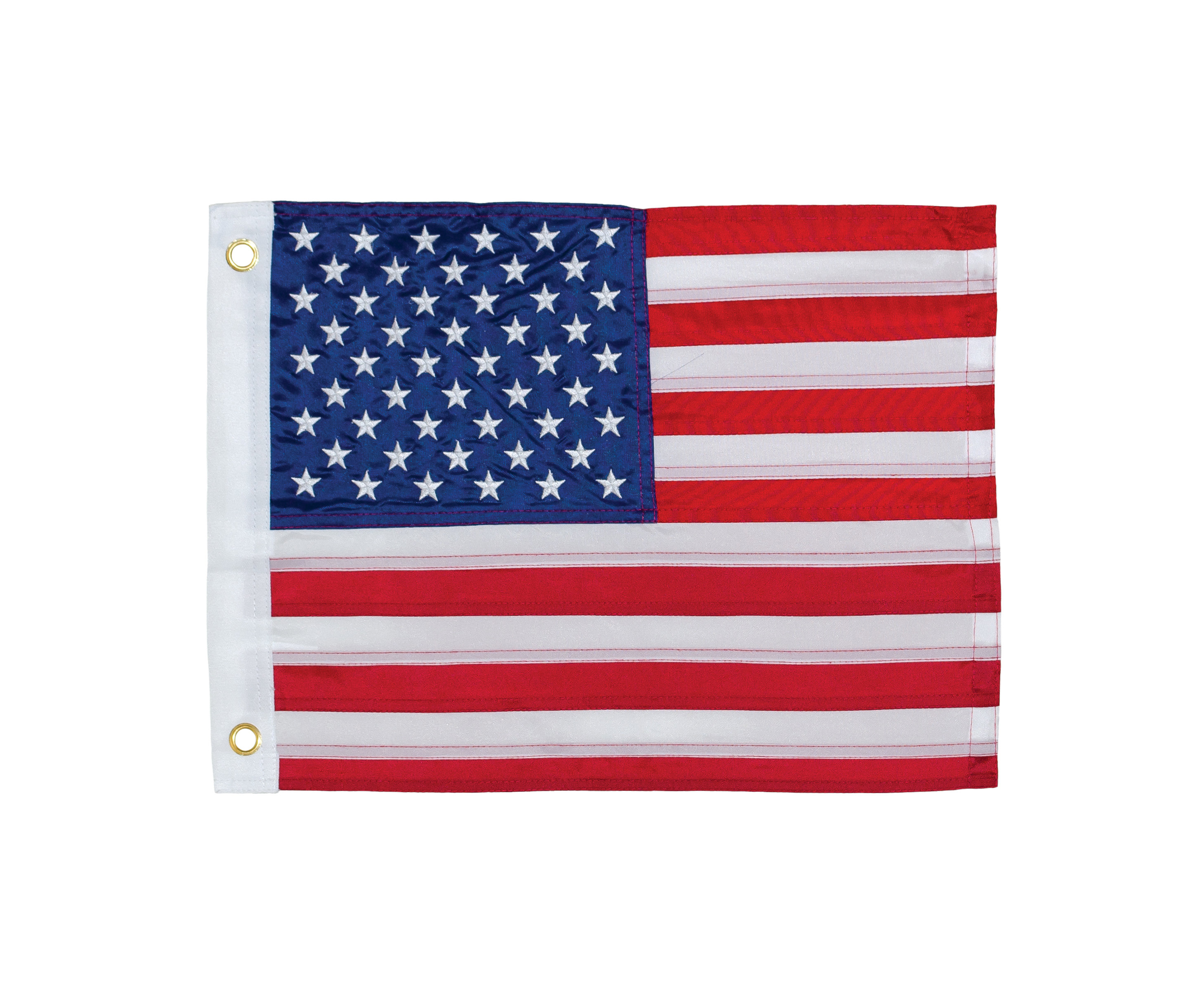 Gracie Oaks US Flag Embroidered 12x18 Grommet Flag | Wayfair