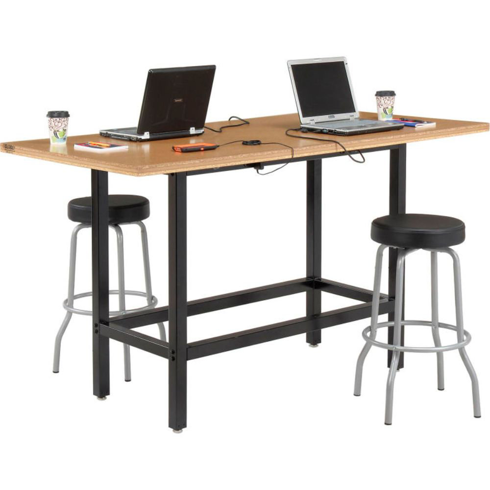 Interion Desk with Built in Outlets | Wayfair