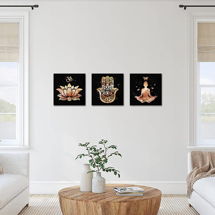 Bungalow Rose 3 Piece Wrapped Canvas Graphic Art Set | Wayfair