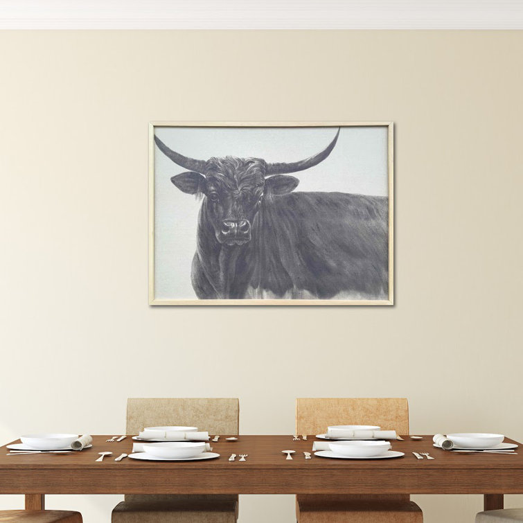 Union Rustic The Bull II - Single Picture Frame Print on Canvas | Wayfair