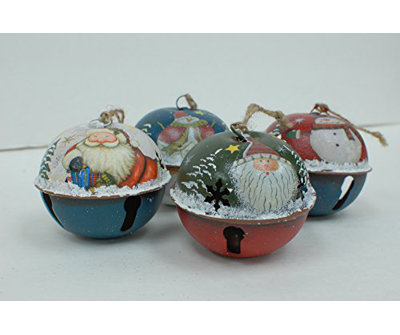The Holiday Aisle® 4 Piece Santa and Snowman Bell Christmas Holiday ...