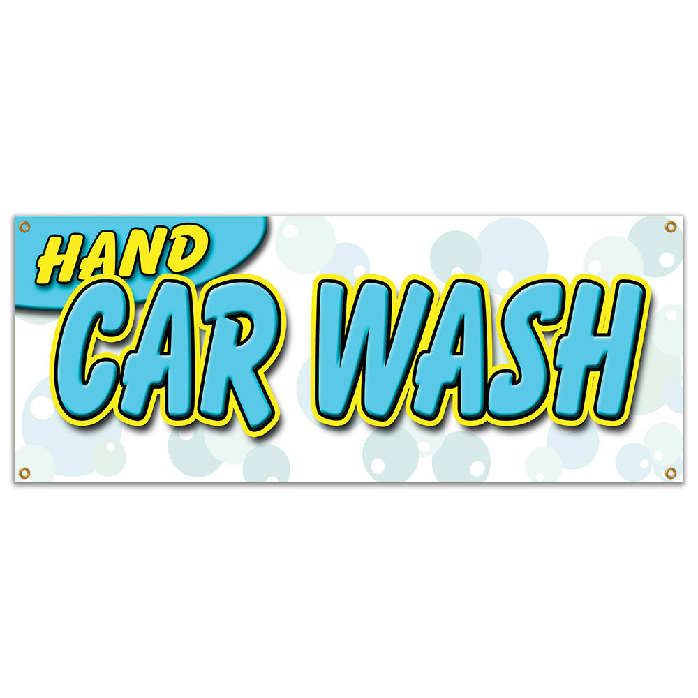 SignMission Hand Car Wash Banner Sign | Wayfair
