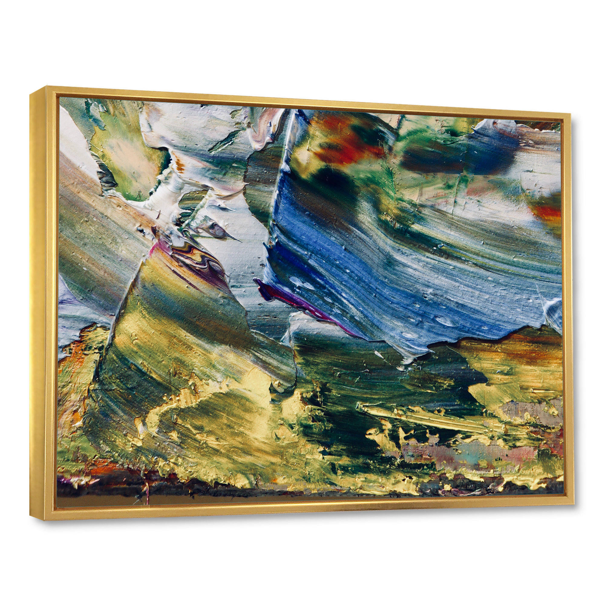 Wrought Studio Colorful Abstract Painting Strokes XIII Colorful ...