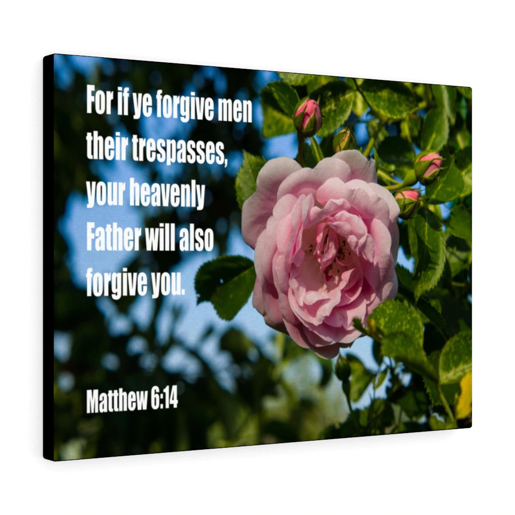 Trinx Heavenly Father Forgive You Matthew 6:14 - Wrapped Canvas Textual ...