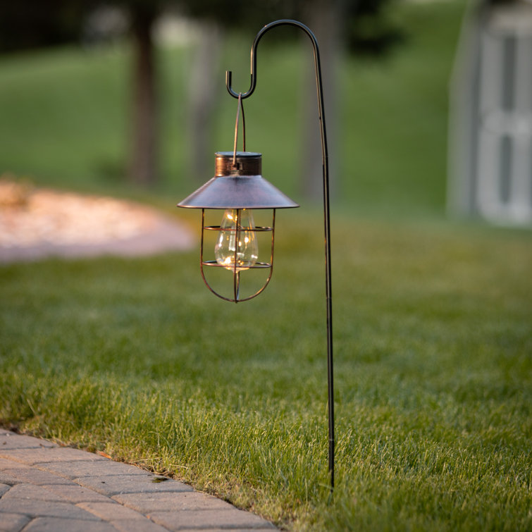 CRLE Copper/Black Solar Powered Metal Pathway Light | Wayfair