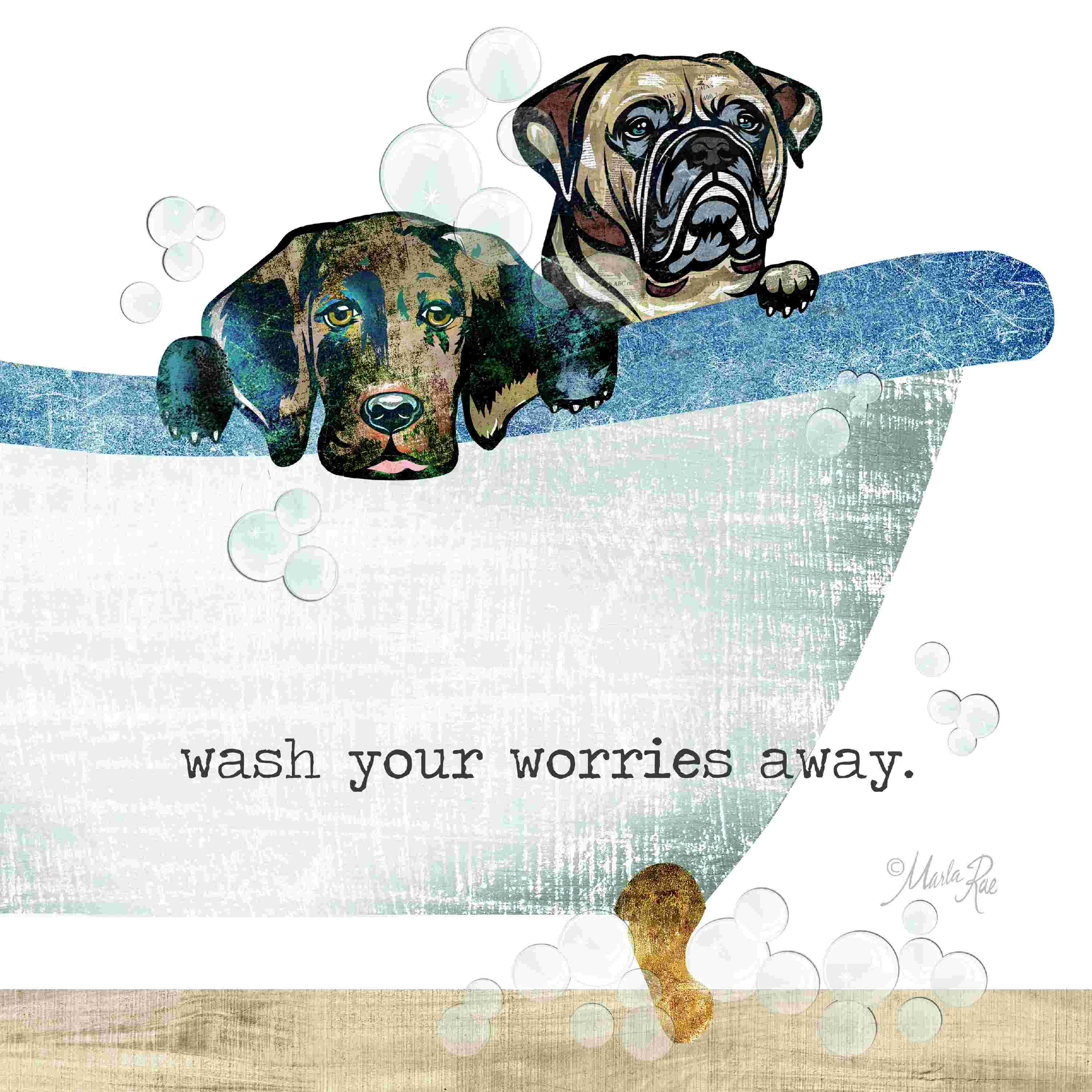 Winston Porter Wash Your Worries Away by Marla Rae - Wrapped Canvas ...