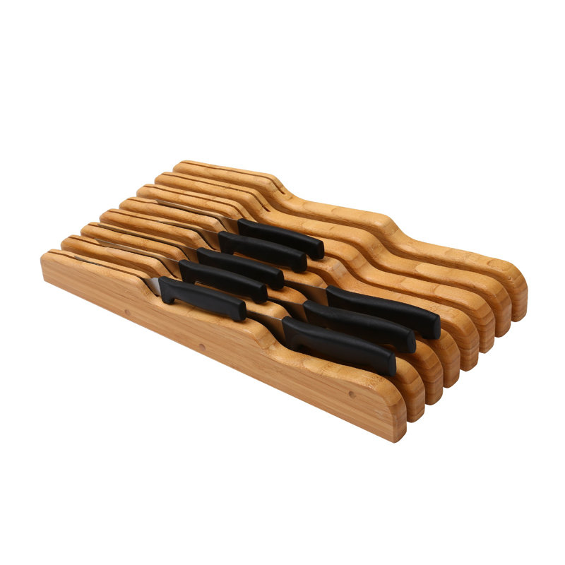YBM Home 15 Slot In-Drawer Bamboo Kitchen Knife Block & Reviews | Wayfair