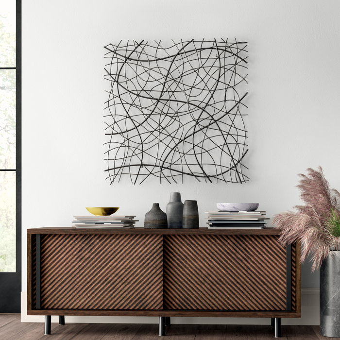 Mercury Row® Abstract Square Metal Wall Décor & Reviews | Wayfair