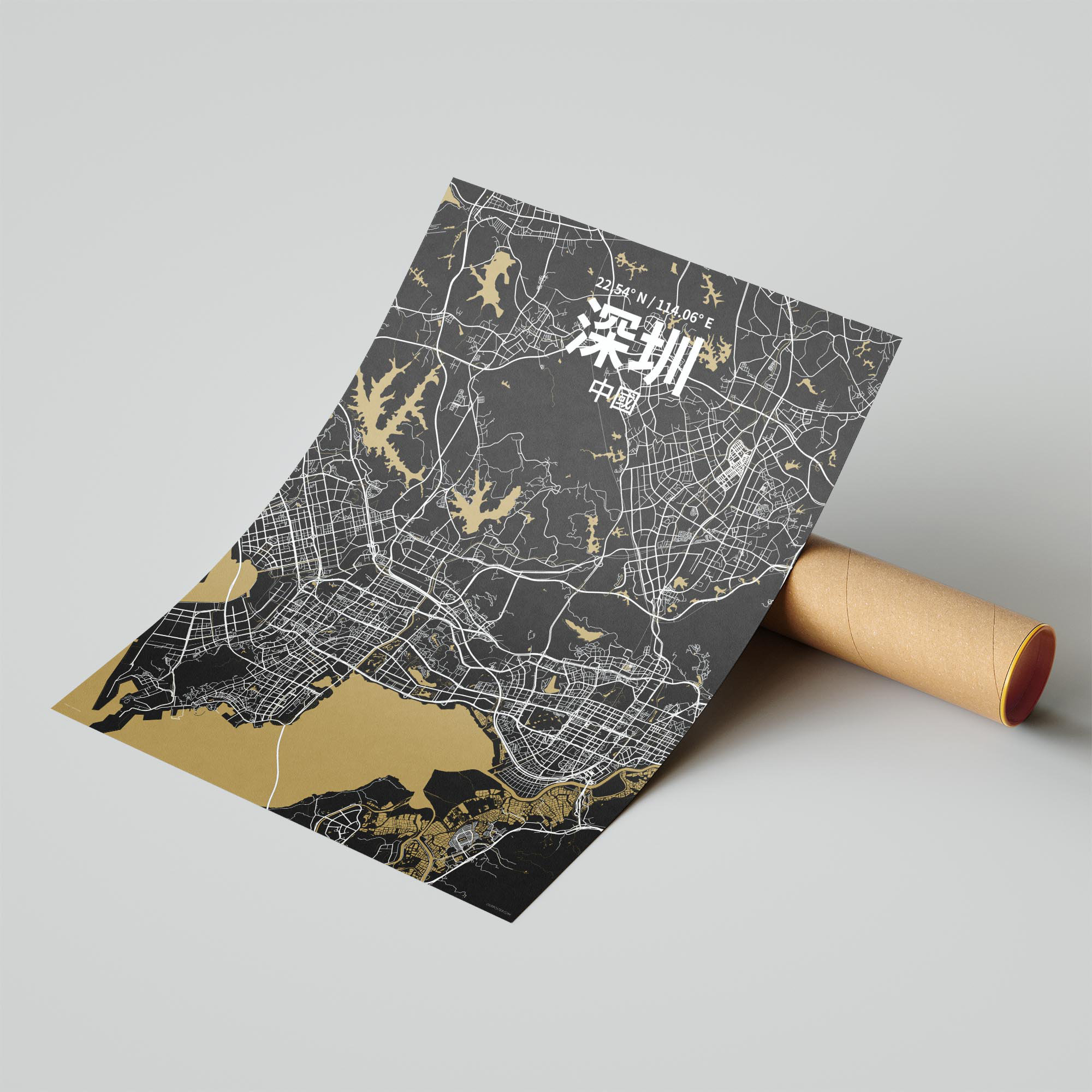 17 Stories China City Map Posters Shenzhen China|中國 City Map - Unframed ...