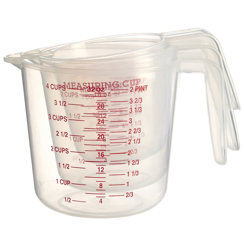Symple Stuff 3-Piece Plastic Measuring Jug Set | Wayfair.co.uk