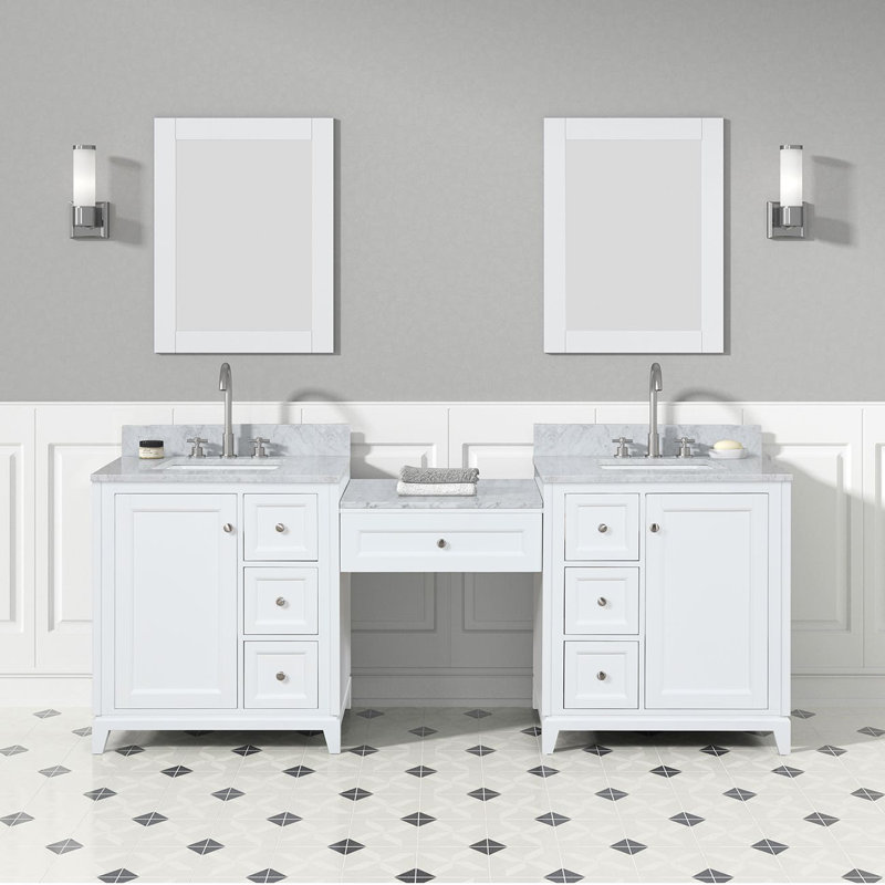 Red Barrel Studio® Atwell 84 Inch Modern Console Vanity 82.25'' Free ...