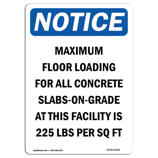 SignMission Notice - Maximum Floor Loading Sign | Wayfair