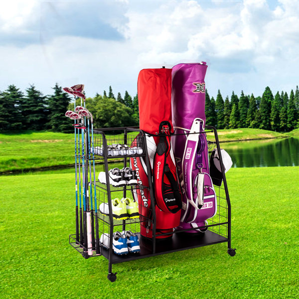 Arlmont & Co. Freestanding Golf Bag Storage Rack - Wayfair Canada
