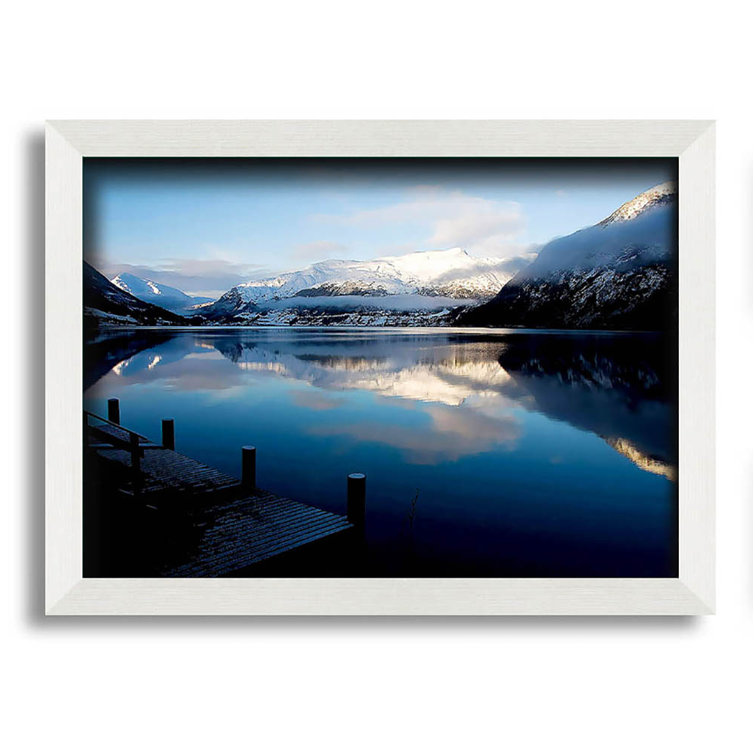 House of Hampton Blue Lake Calm Framed Print Wall Art | Wayfair.co.uk