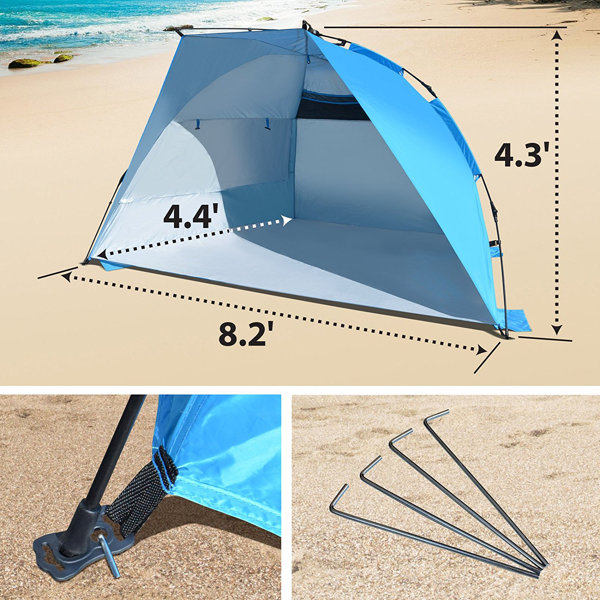SunriseOutdoorLTD Easy Pop Up Instant Canopy Sun Beach 4 Person Tent ...