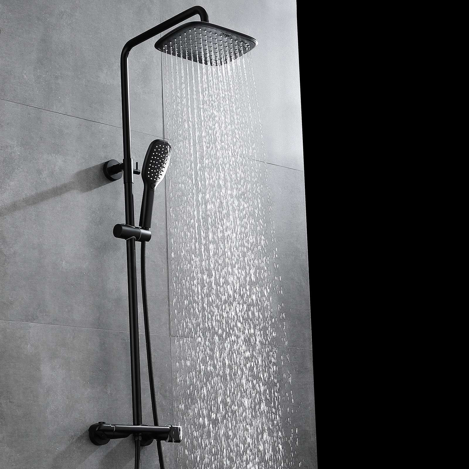 Homein Luxury Thermostatic Complete Shower System With Rough-In Valve ...