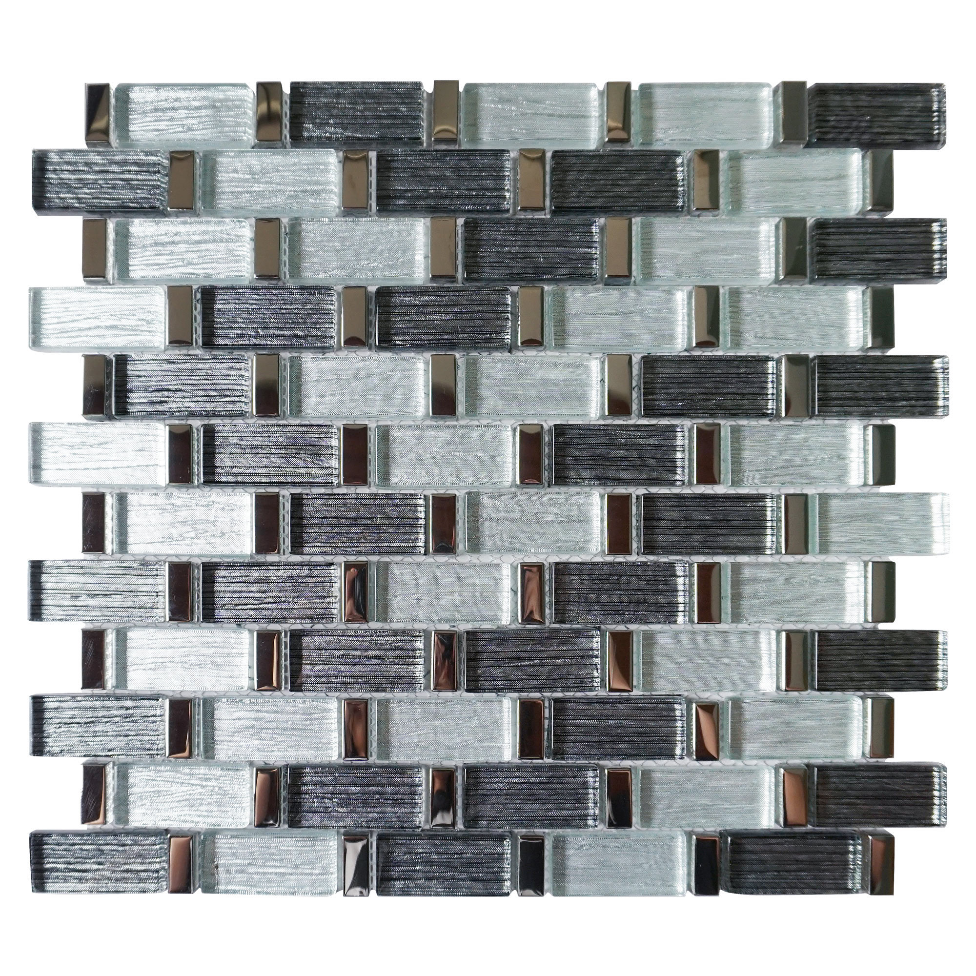 Supreme Tile Fernanda Series 1" x 2" Glass Mosaic Wall Tile | Wayfair