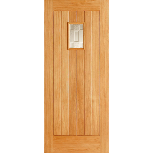 LPD Doors Cottage Suffolk 1L Glazed Oak External Door & Reviews ...