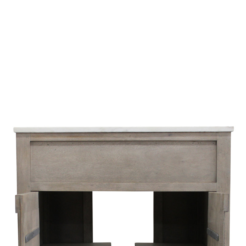 Gracie Oaks Bert 30'' Free-standing Single Bathroom Vanity with Ceramic ...