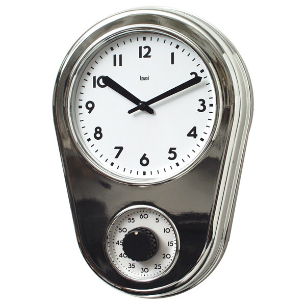 Bai Design 8.5" Kitchen Timer Retro Modern Wall Clock & Reviews | Wayfair