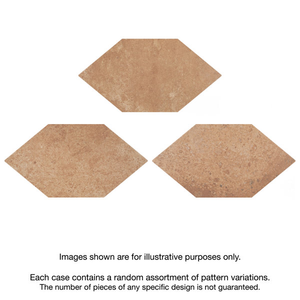 Merola Tile Volterra 7" x 13" Porcelain Stone Look Wall & Floor Tile ...