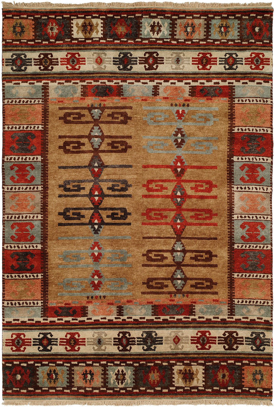 Loon Peak® Bakke Southwestern Hand-Knotted Wool Brown Area Rug ...
