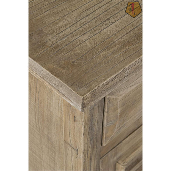 Loon Peak® Dingui 29.5'' Tall Solid Wood Pedestal End Table with ...