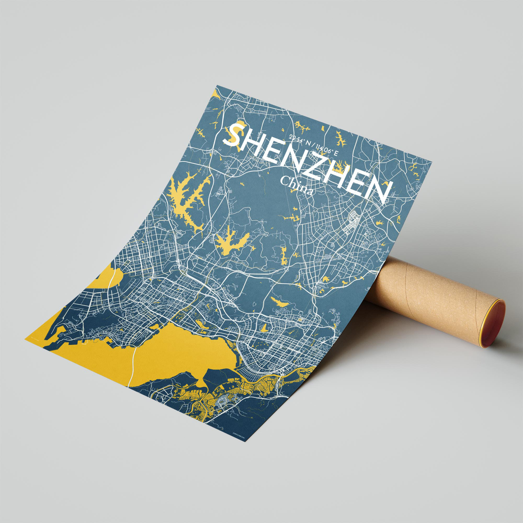 17 Stories China City Map Posters Shenzhen China|中國 City Map - Unframed ...