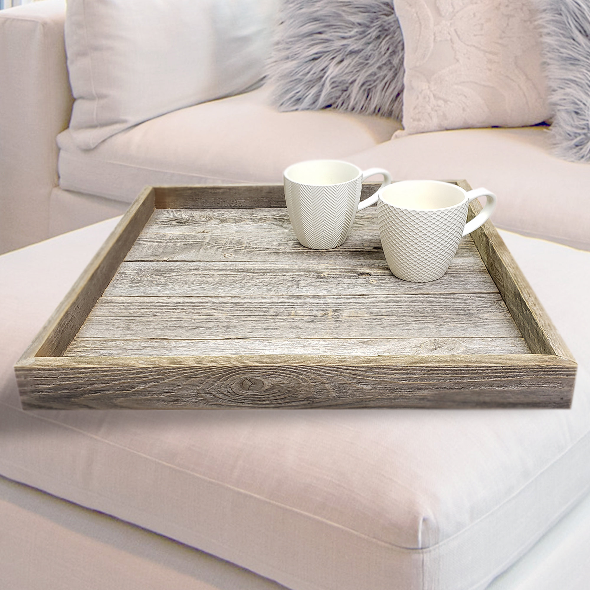 Gracie Oaks Cavendish Solid Wood Tray & Reviews | Wayfair
