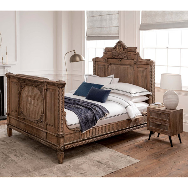 Astoria Grand Solid Wood Carved Double Super King Bed Frame | Wayfair.co.uk