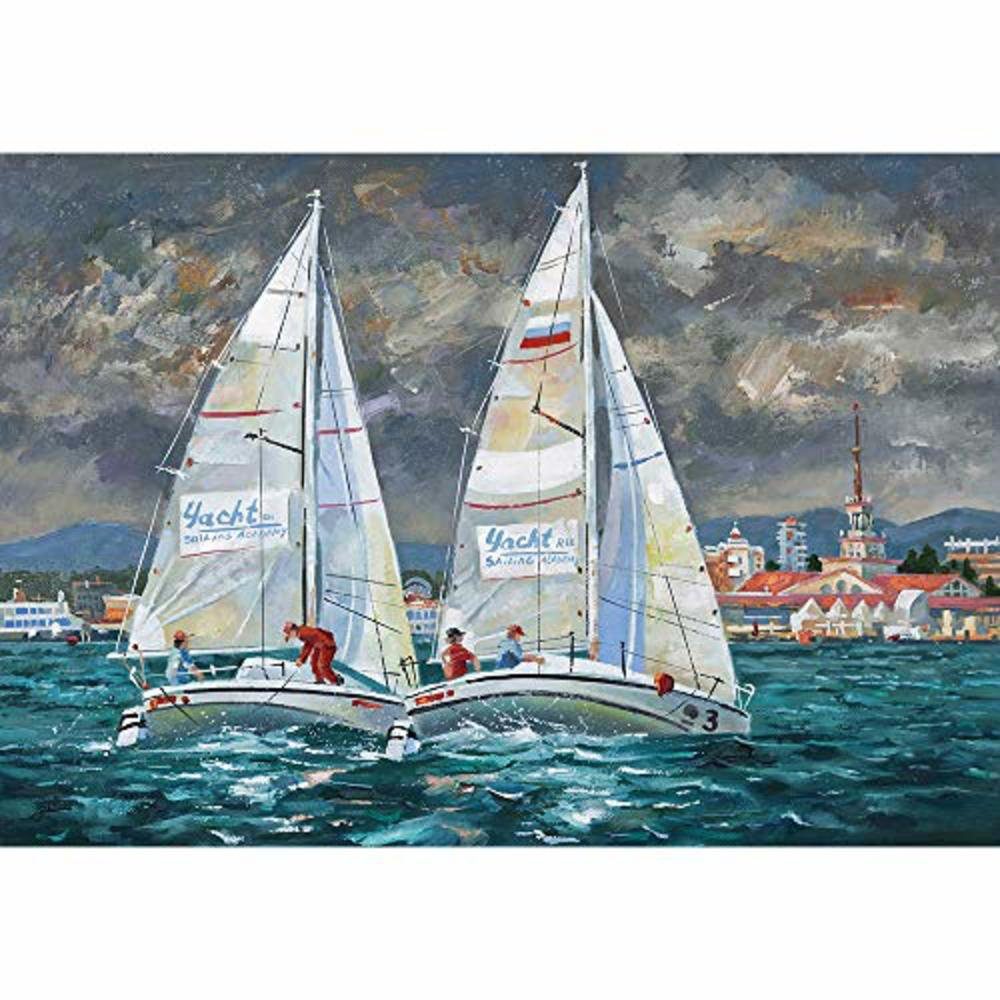 IDEA4WALL Beautiful Sailing Ship on the Sea Wall Mural | Wayfair