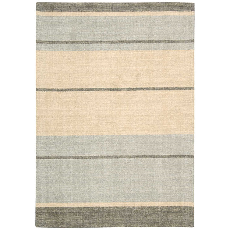 Calvin Klein Tundra Handmade Hand-Loomed Wool Beige/Gray Rug | Wayfair