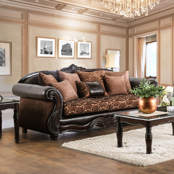 Lark Manor Englehart 95.5'' Rolled Arm Sofa with Reversible Cushions ...