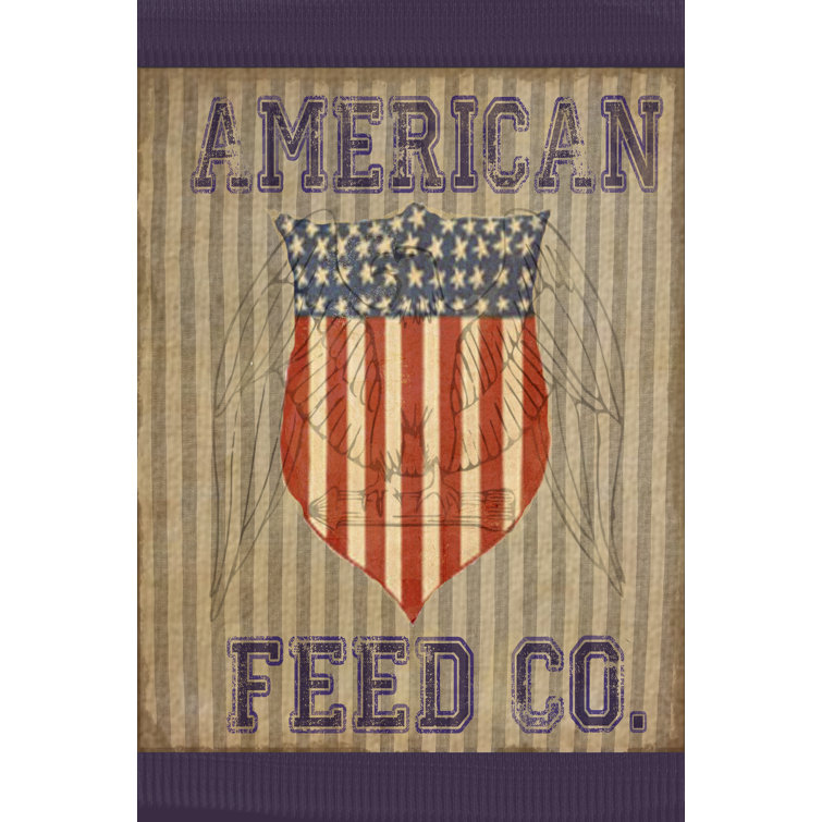 Flags Galore Decor and More American Feed Company 2-Sided Polyester 18 ...