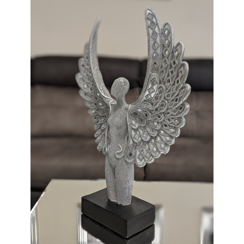 Mercer41 Standing Studded Angel with Mosaic Wings Statue & Reviews ...
