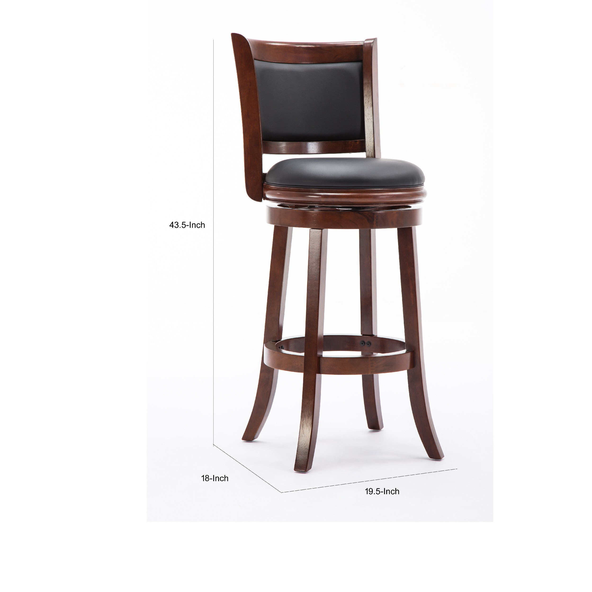 Red Barrel Studio® Geneva Swivel Solid Wood Bar Stool | Wayfair