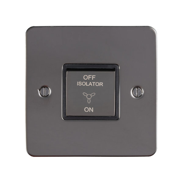 Eurolite Enhance Flat Plate Matching Black Trim Wall Mounted Fan ...