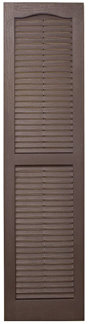 Alpha Shutters Cathedral Top Standard Open Louver Shutters Pair ...
