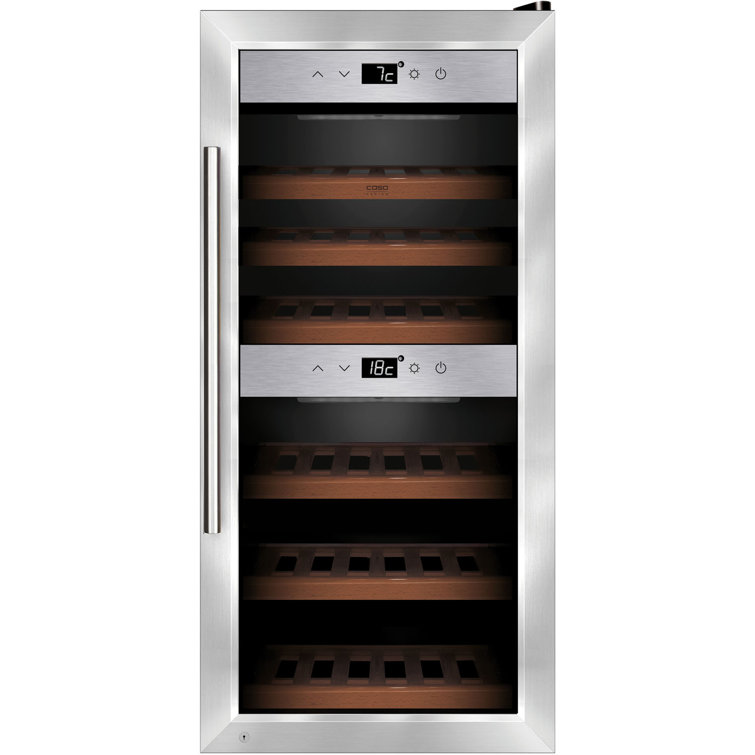CasoDesign 24 Bottle Dual Zone Free Standing Wine Refrigerator ...