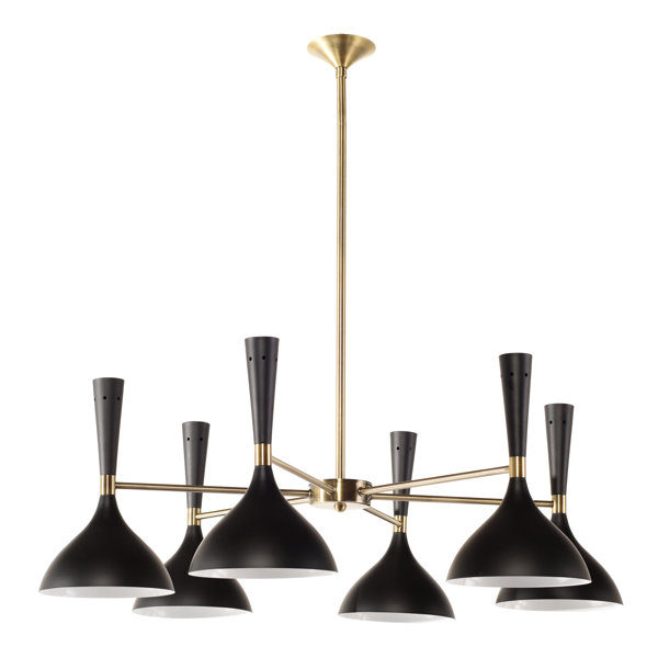 AllModern Delannie 6 - Light Sputnik Modern Linear Chandelier | Wayfair.ca