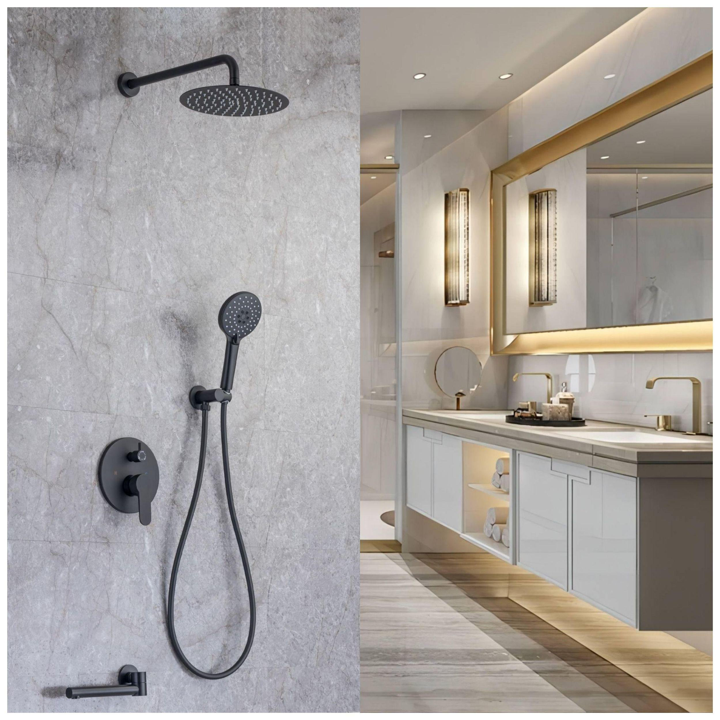 maxbrass Complete Shower System with Rough-In Valve | Wayfair