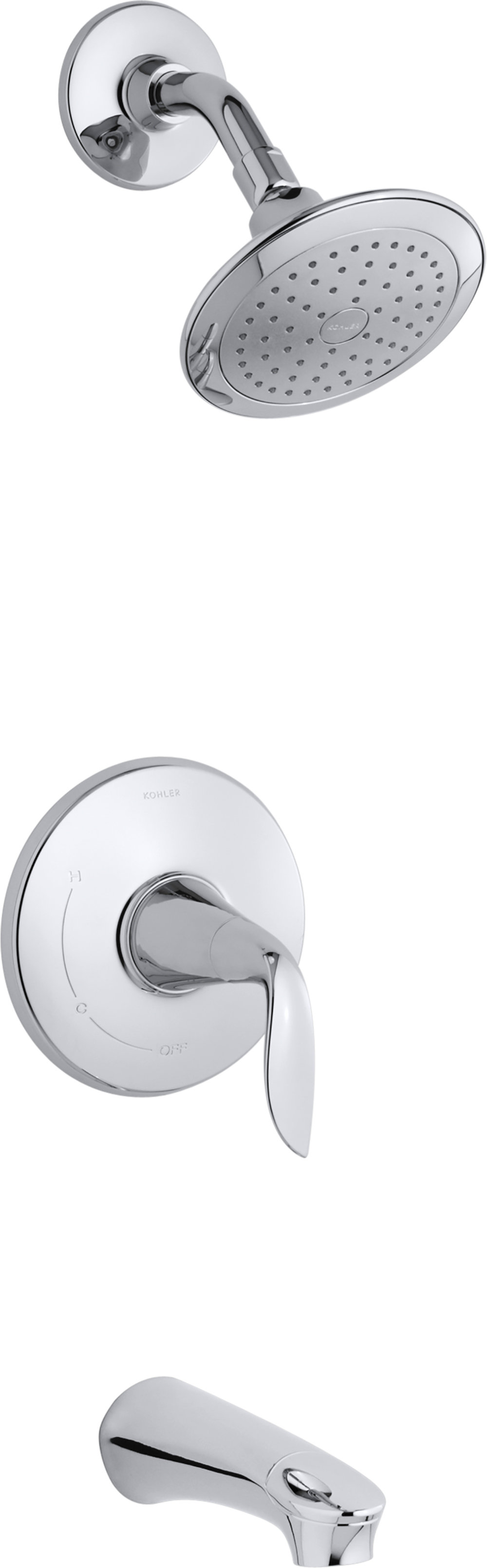 Kohler Refinia Rite-Temp Bath and Shower Trim Set, Valve Not Included ...