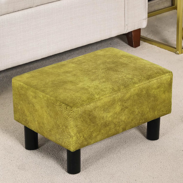 Latitude Run® Sciacca 15.7'' Wide Faux Leather Rectangle Footstool ...